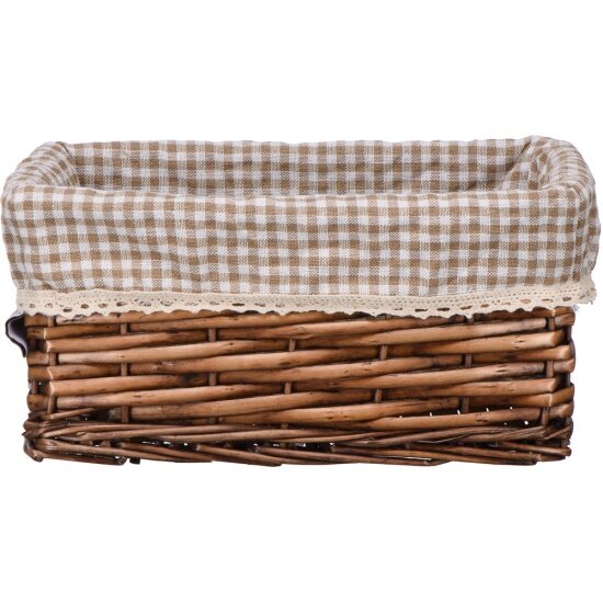 Корзина Natural House "Плетенка" стеллажная, 28х19х13 см, коричневая (EW-91LM-S)