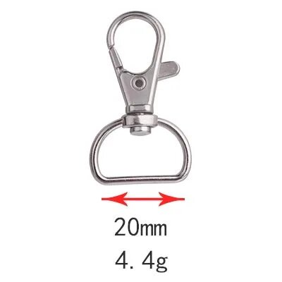 6 шт. металлические карабины QIMONTON 20mm 4.4g