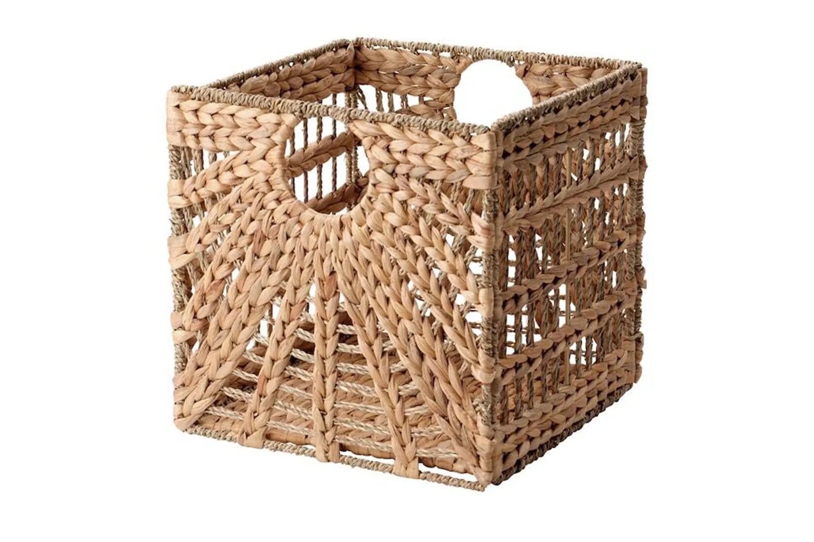 LUSTIGKURRE IKEA 304.573.28 Корзина 32x33x32 см естественный водный гиацинт/водоросли