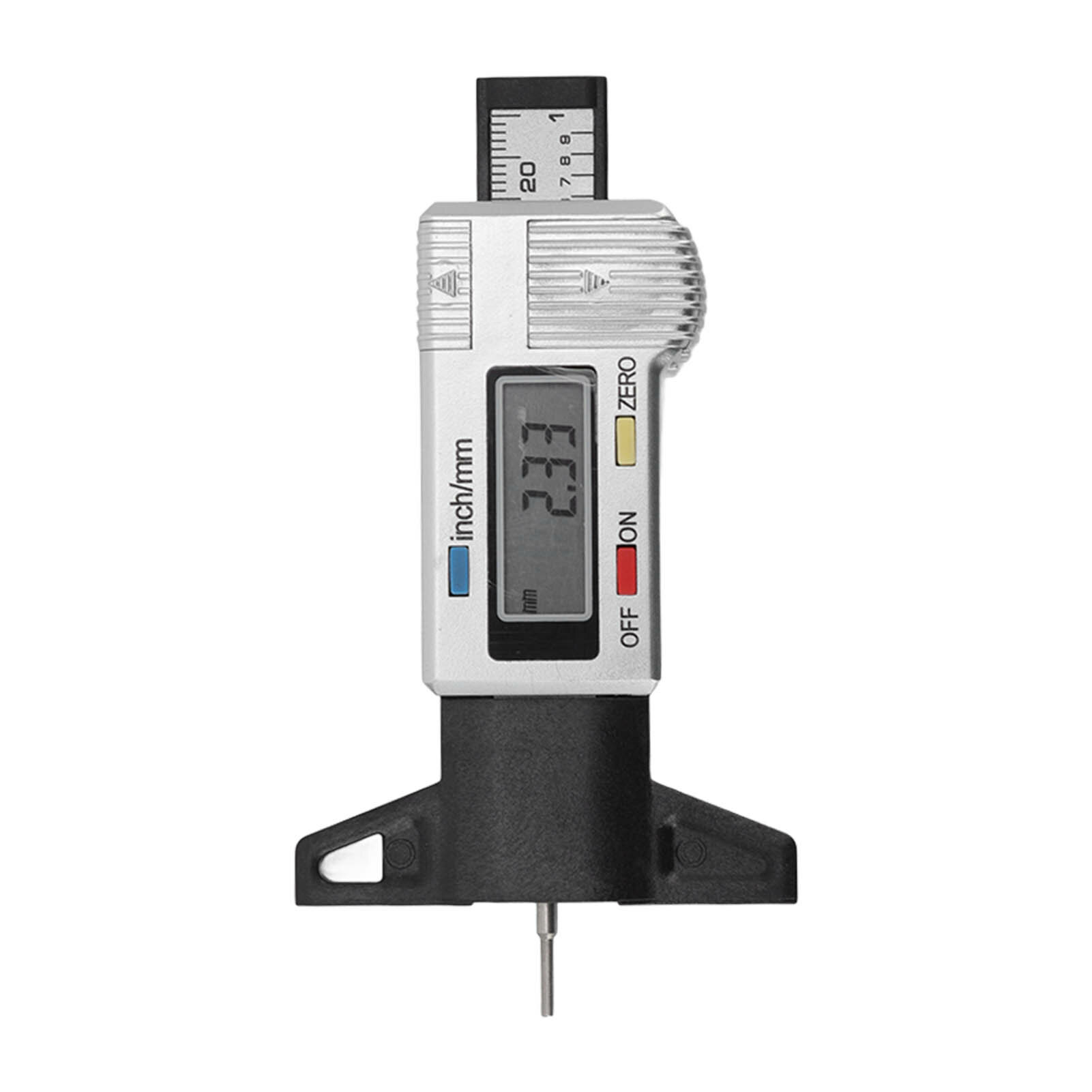 Измеритель глубины протектора шин с большим цифровым дисплеем, точный для грузовых автомобилей, легковых и мотоциклетных автомобилей.