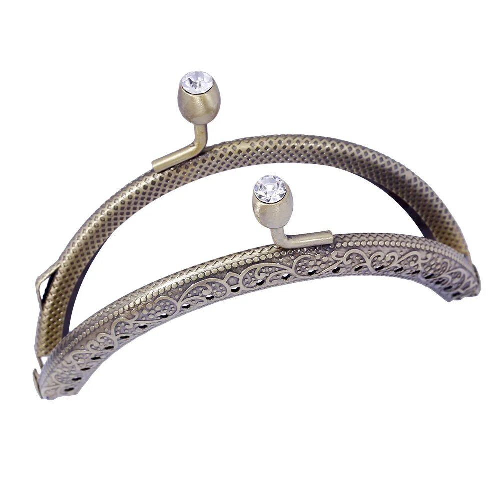 8,5 см круглый металлический каркас для кошелька с ручкой клатч сумка аксессуары для изготовления кошелька застежка замок металлическая застежка сумки фурнитура