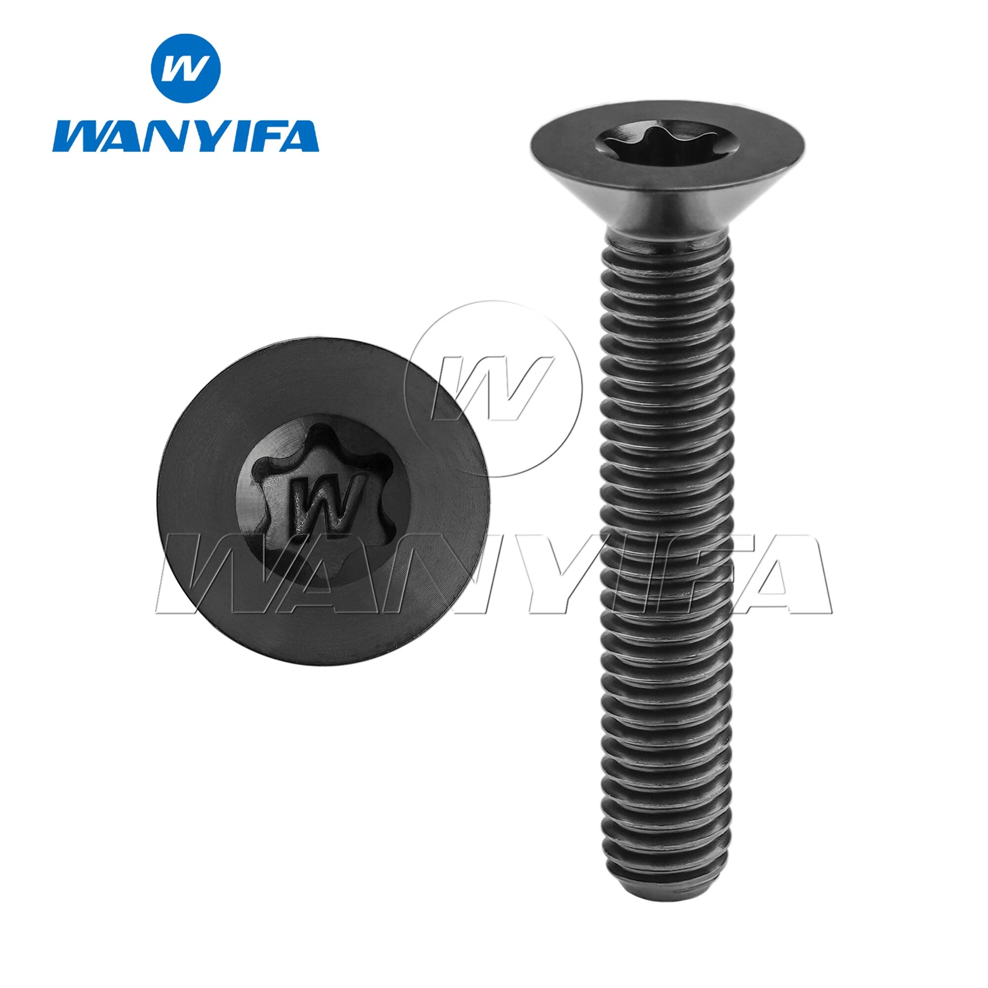 Титановые болты Wanyifa M4 M8 Torx с потайной головкой M4, Black, 20mm