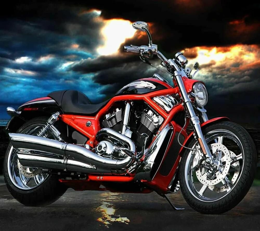 Картина по номерам КНР "Мотоцикл", 40х50 см