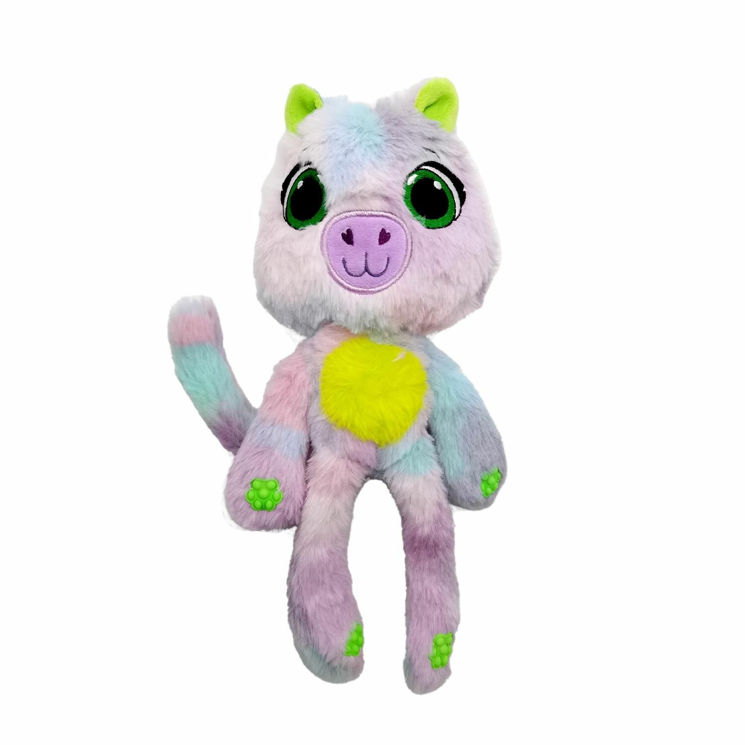 Мягкая игрушка BubblePops Мятная капибара 23 см, ароматизированная, лапки с функцией Pop It (2402005/7)