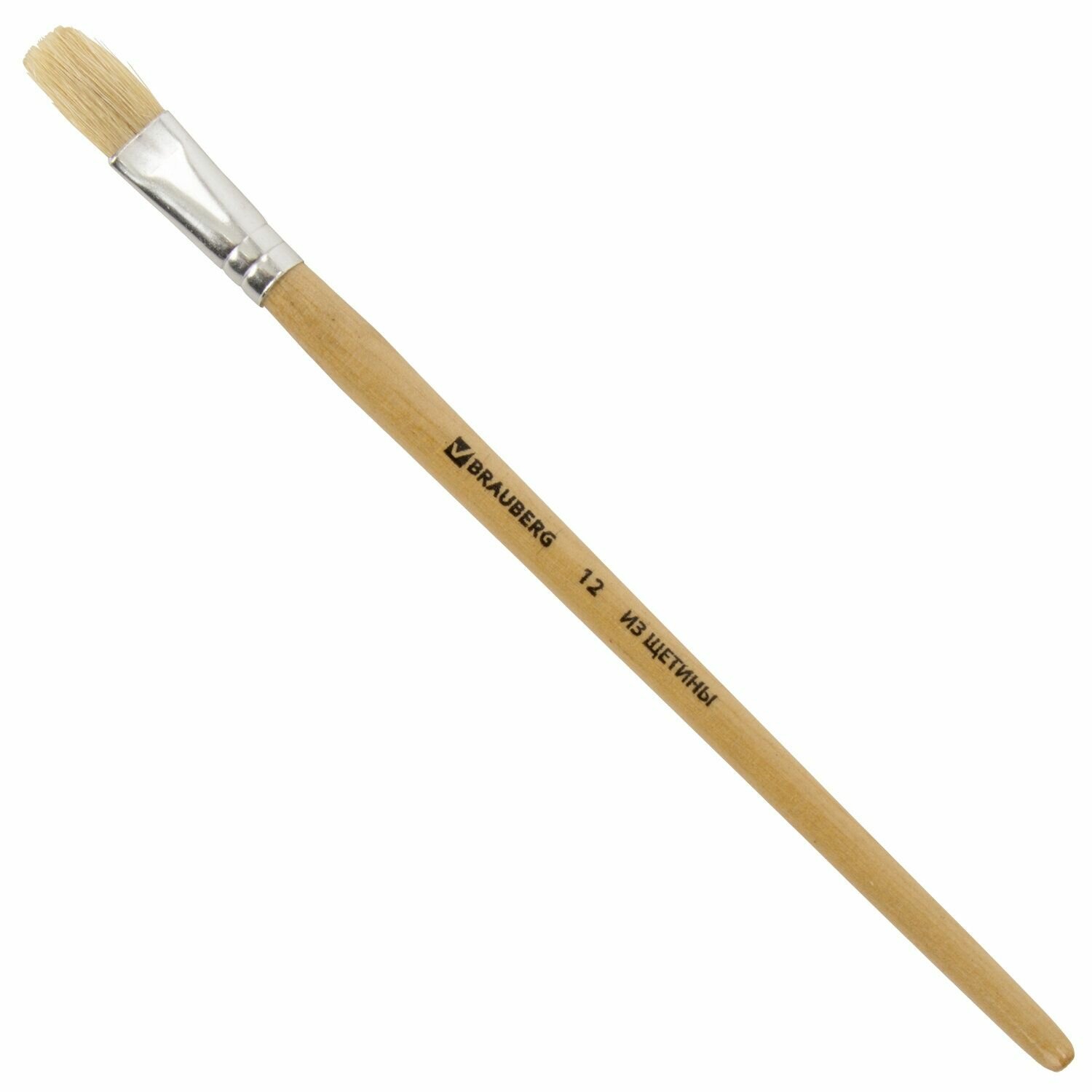 Кисть Brauberg щетина плоская, №12, 1 шт (200204)