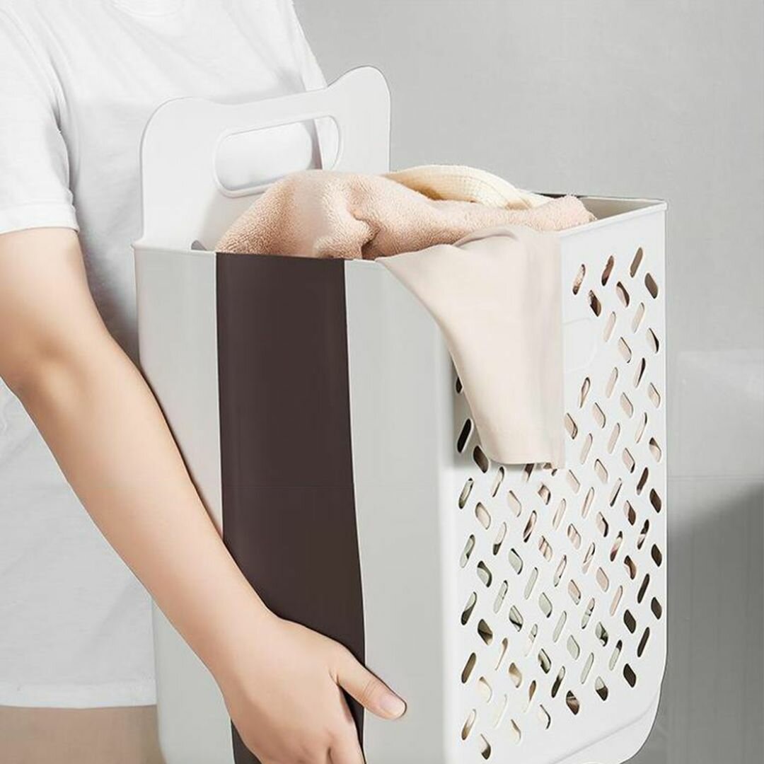 Корзина для белья подвесная / Контейнер Органайзер складная для грязного белья, вещей, игрушек, косметики. / Кофр хозяйственный для мелочей в ванную и кухню