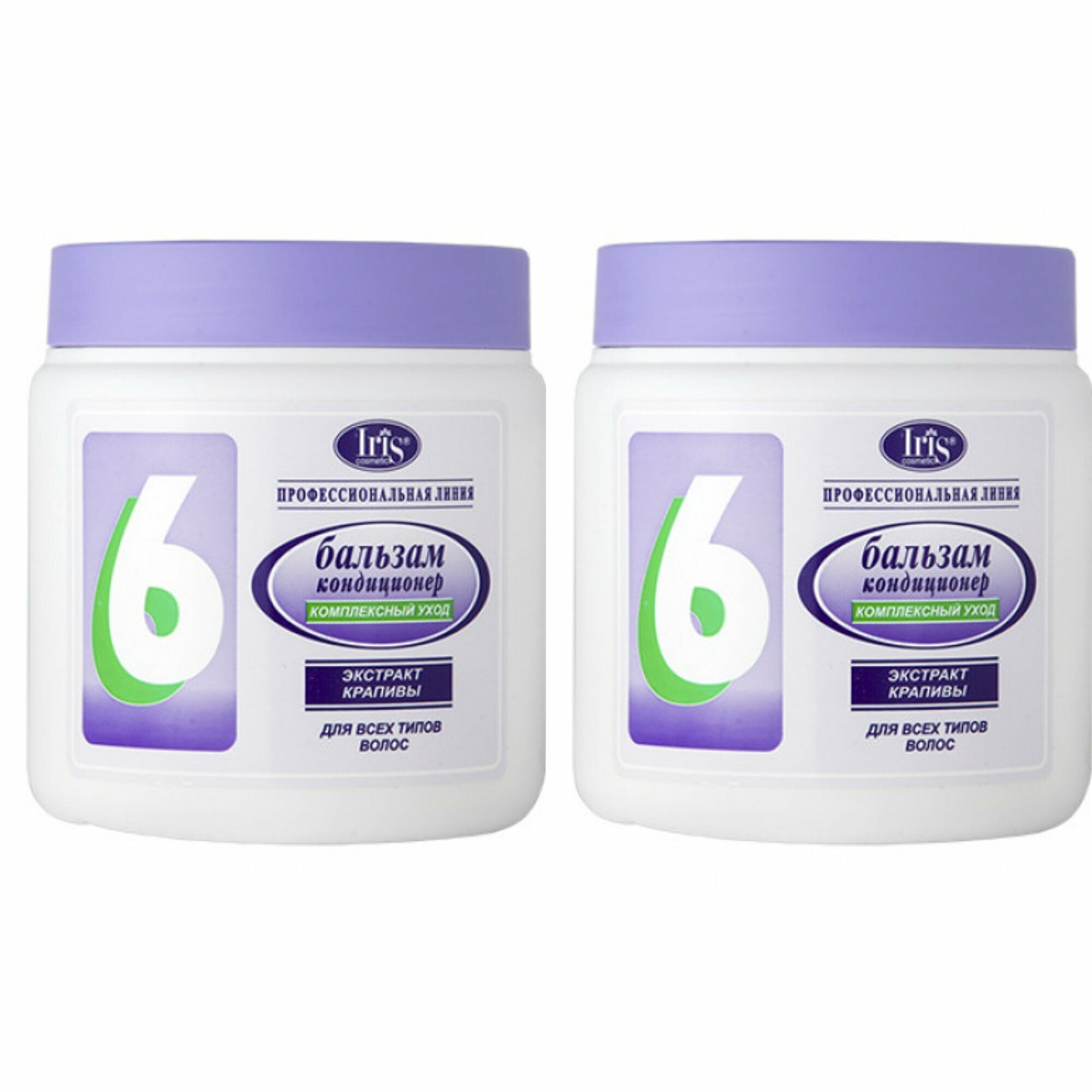Бальзам-кондиционер Iris, Профессиональная линия, №6 с экстрактом крапивы, 500 мл, 2 шт