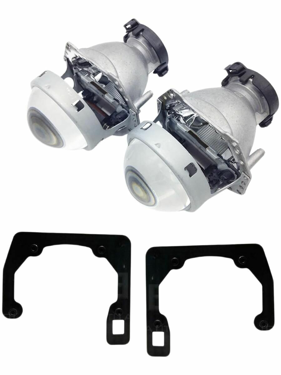 Линзы для Mazda 6 GG 2002-2008 / линзы биксеноновые на Мазда 6 гг / комплект с переходными рамками