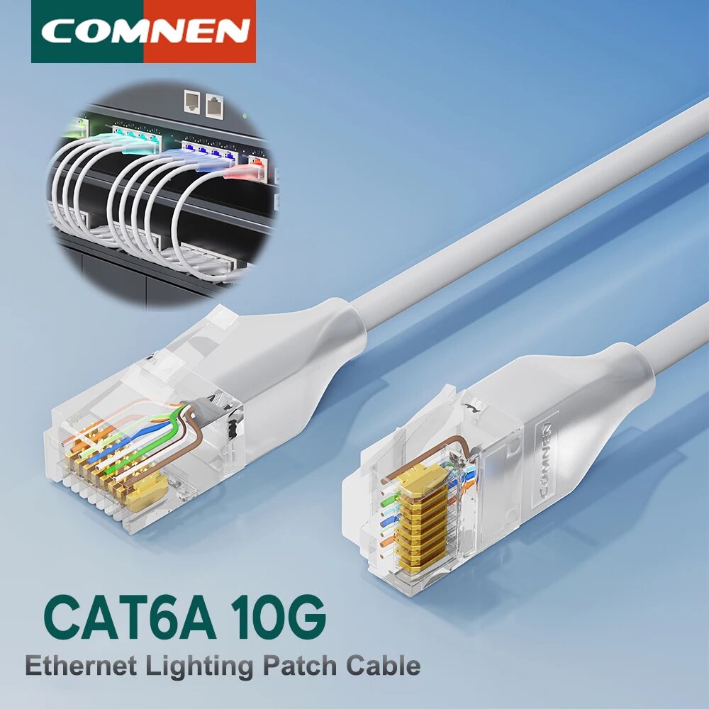 COMNEN Cat6A Ethernet кабель 0.3m — фото 1