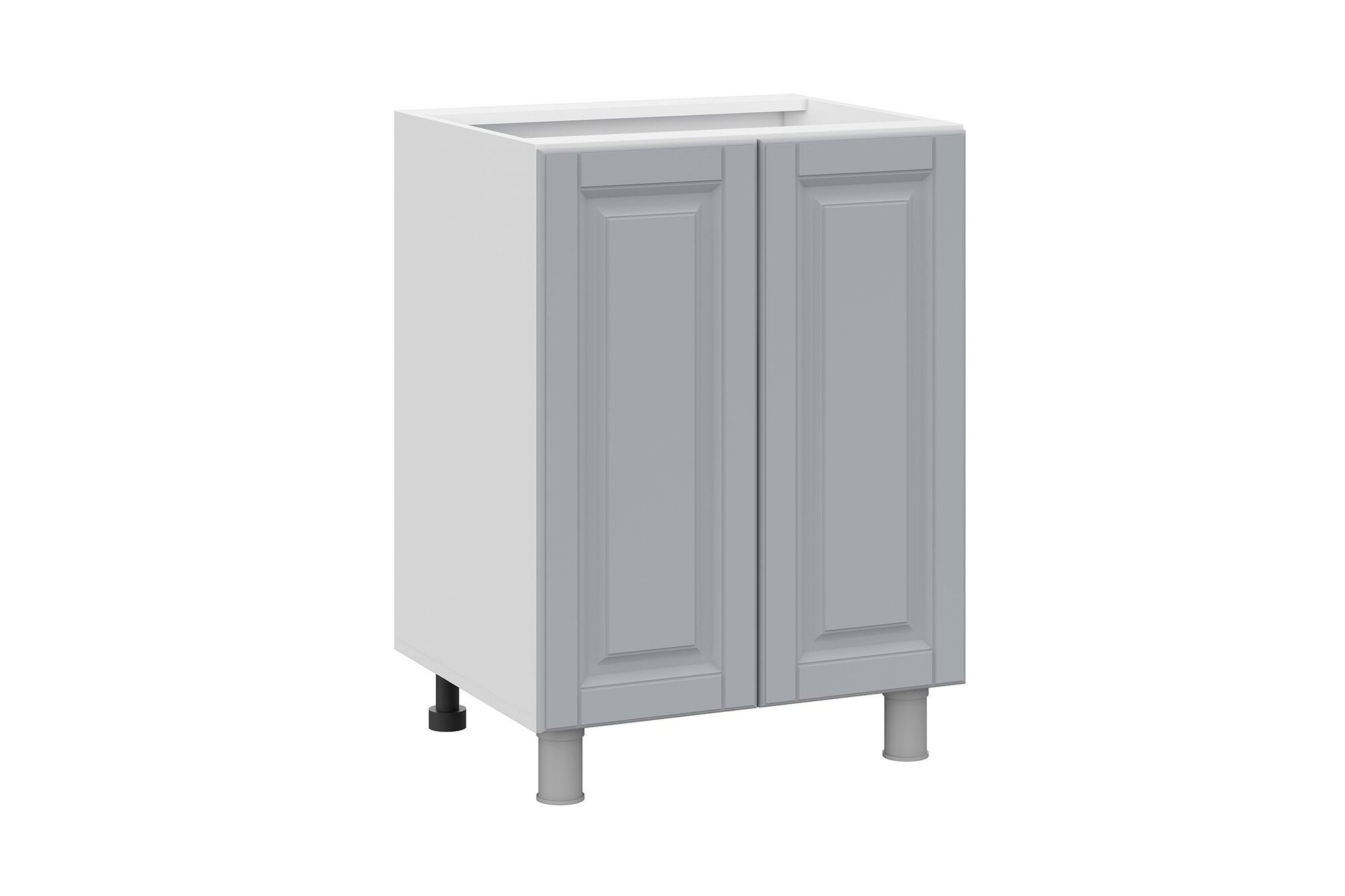 Шкаф нижний Нонтон Калеста, 60х50.6х82 см, белый / серебряный песок