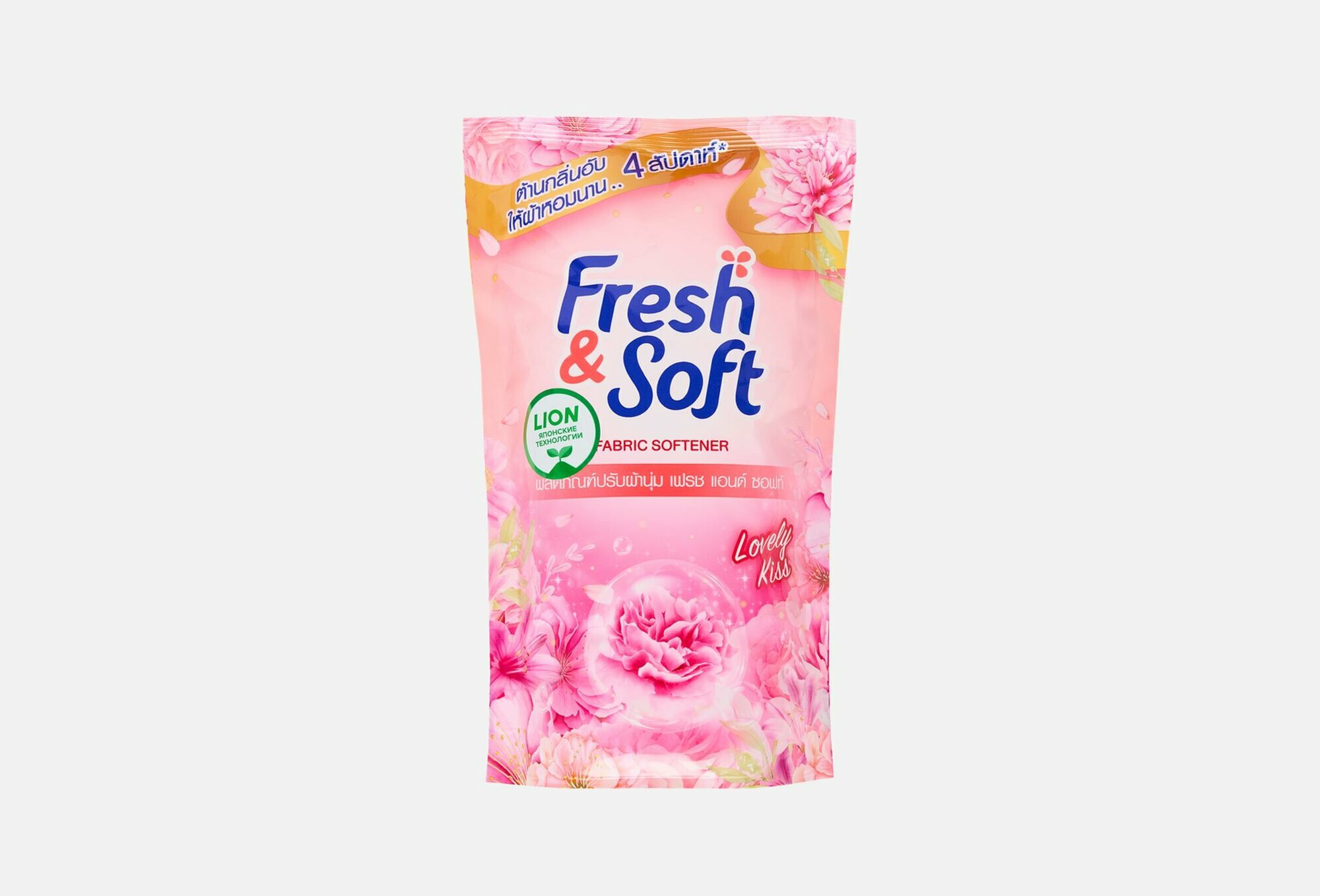 Кондиционер для белья парфюмированный сменный блок LION Fresh&Soft Lovely Kiss 600 мл