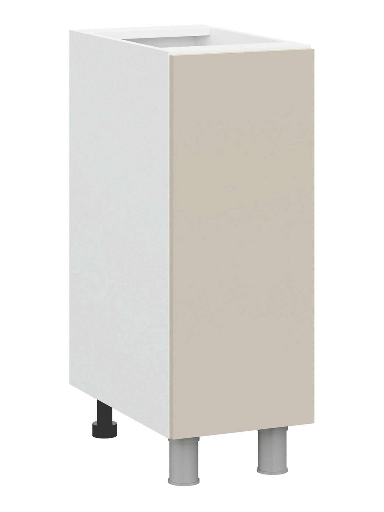 Кухонный модуль напольный, стол Тандем с полками, с доводчиками, 30х50.6х82.4 см, Белый / Меланж