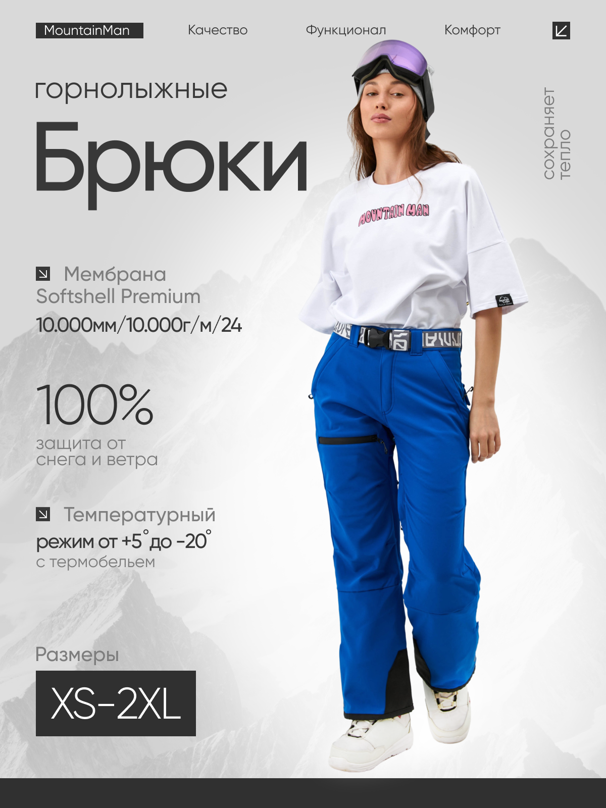 Брюки горнолыжные Спорт