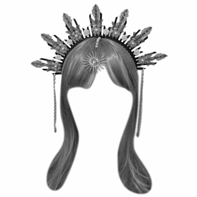 Диадема для фото, - TS 37B2 черный серебристый