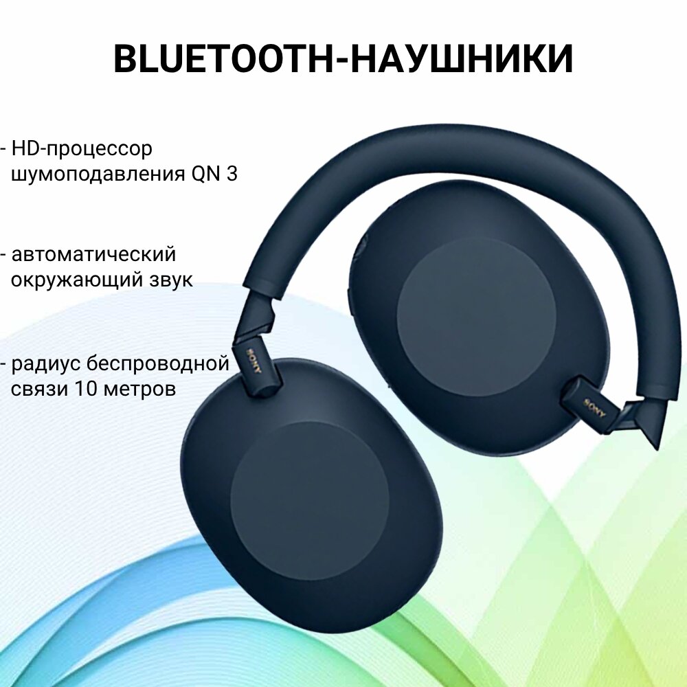 Беспроводные наушники Sony WH-1000XM6 (2025), Синий | Midnight Blue