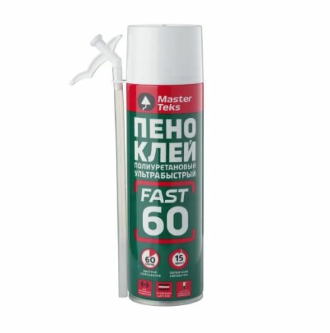 Клей-пена монтажный Masterteks Ультрабыстрый бытовой 290 мл