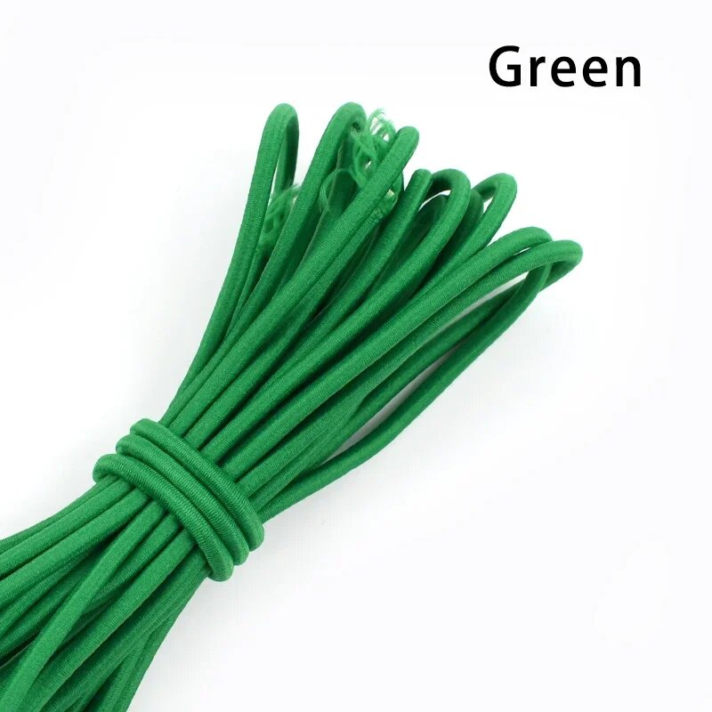 Meetee Эластичные шнуры 4 мм Зеленый, Green, 10Meters(2Rolls)