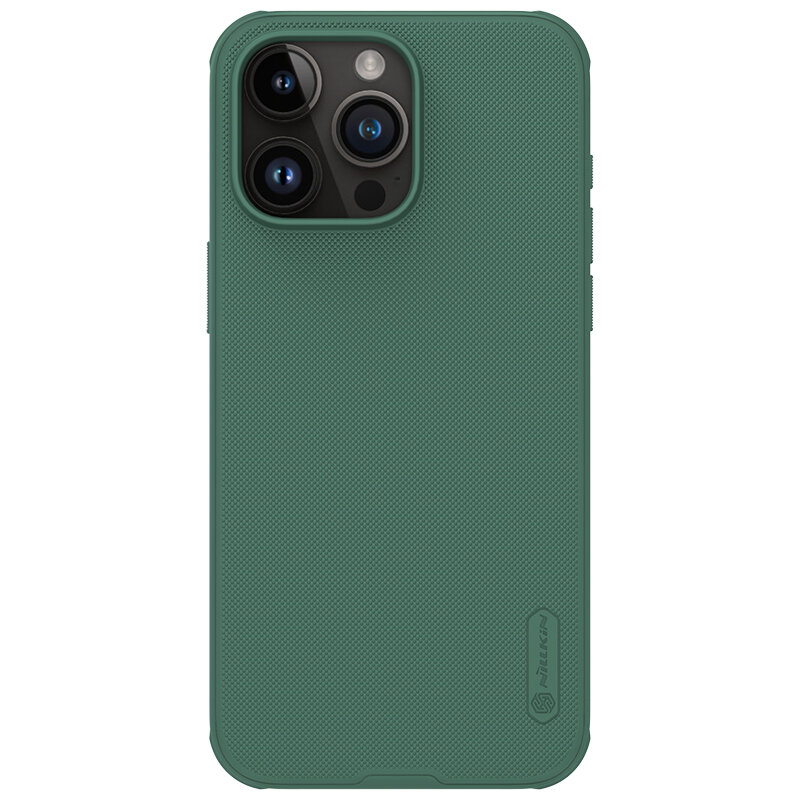 Магнитный матовый защитный чехол для iPhone 15 Pro - Антицарапин, полное покрытие, темно-зеленый