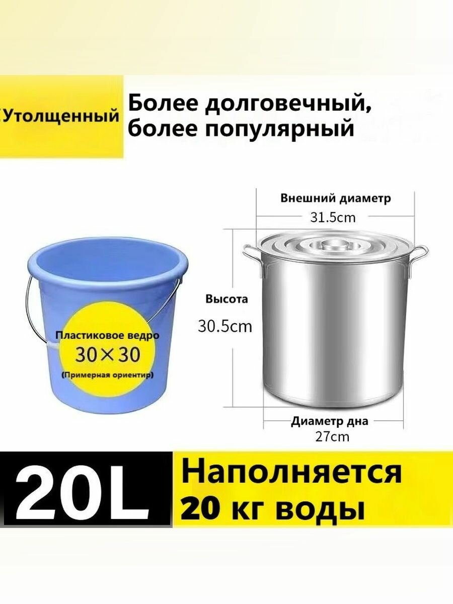 Кастрюля из нержавеющей стали 30Х30СМ 20Л