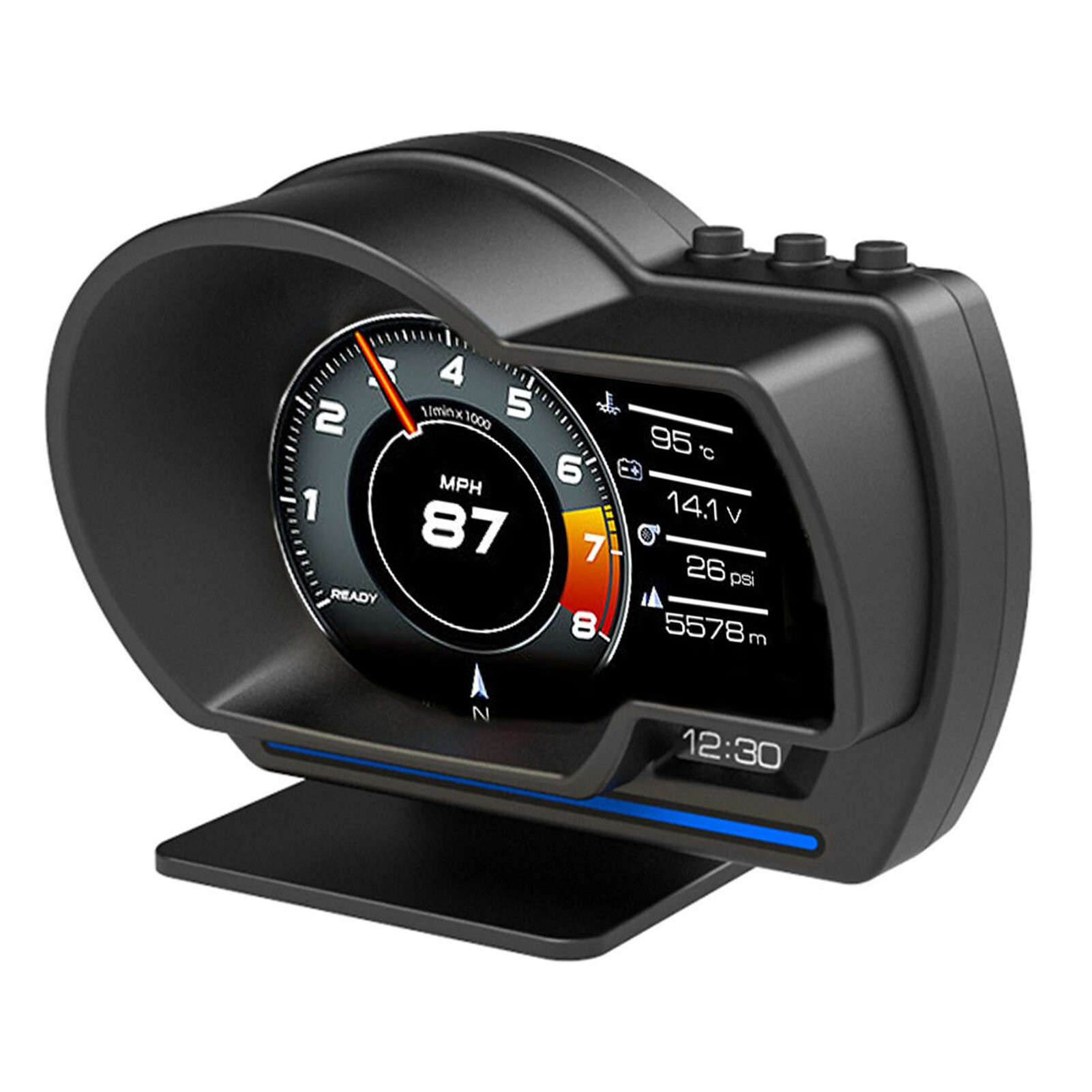Направляйте вверх дисплей OBD2+GPS Smart Lauge Car HUD Speedometer Turbo RPM Alarm для автомобильного грузовика