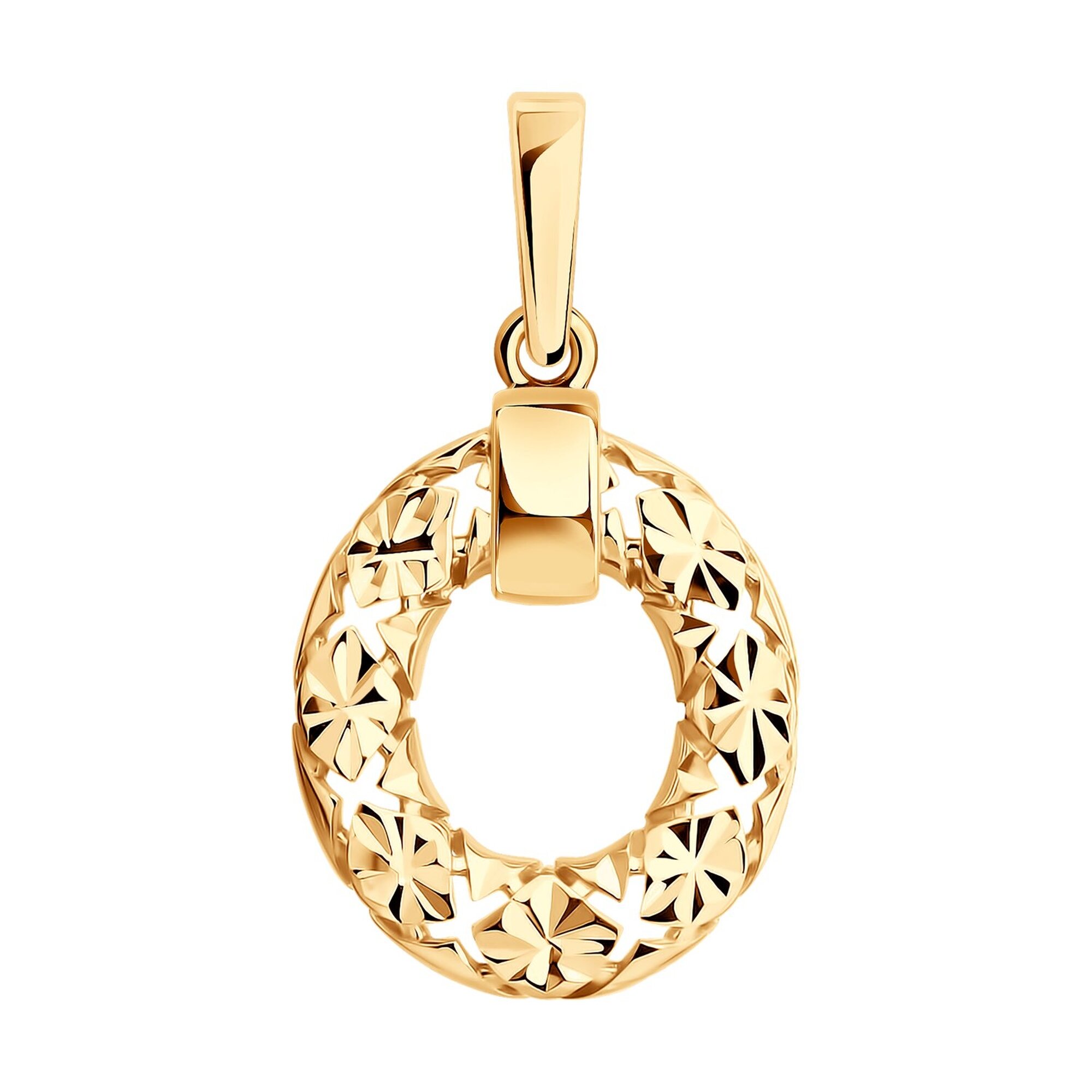 Подвеска, красное золото, 585 проба