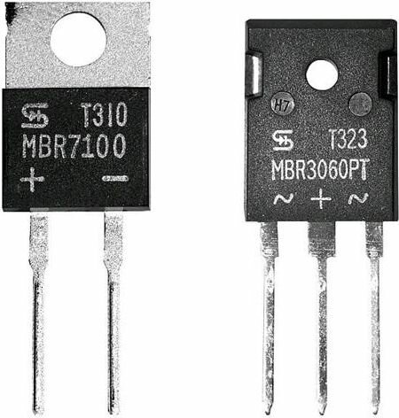 Диод TAIWAN SEMICONDUCTORS MBR2060CT Диод: выпрямительный Шоттки THT 60В 2x10А TO220AB Ufmax: 0,85В 1шт