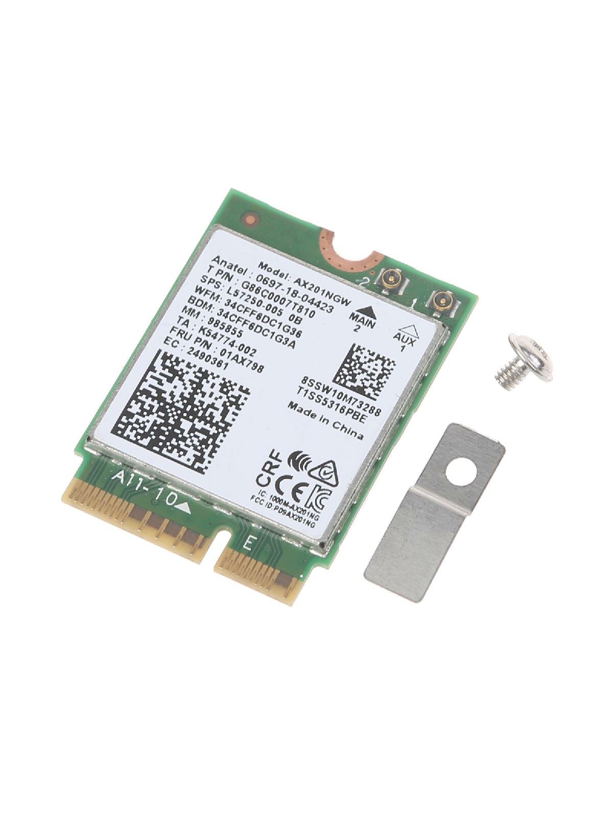 AX201NGW NGFF for M.2 for Key E Wireless WiFi 6 Network Card 2.4 /5G 802.11ac ax Bluetooth-Compatible 5.0 Dual Band Wifi