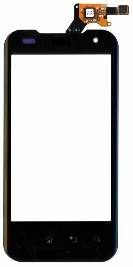 Сенсорное стекло (тачскрин) 4", для LG Optimus 2X P990 черное, 800x480 (WVGA)