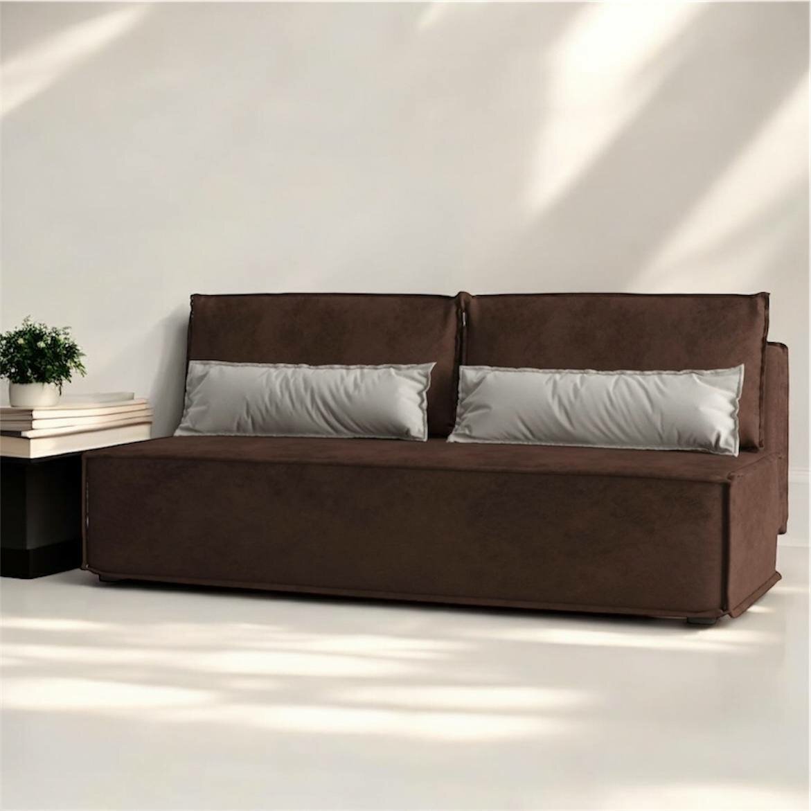 Диван-кровать Loft Light, Независимый пружинный блок, Антивандальный велюр, Механизм еврокнижка, Для Дома/офиса