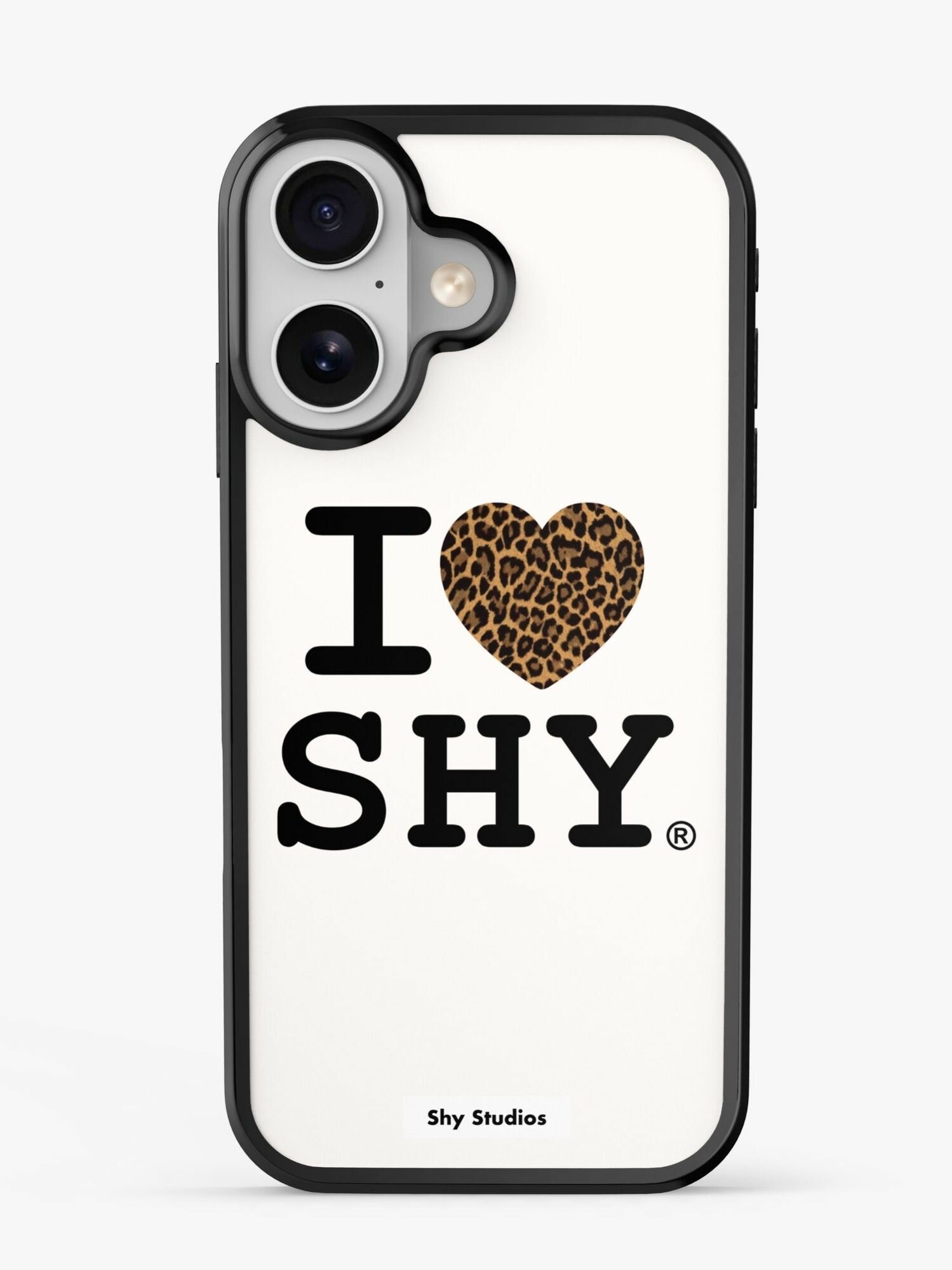 Чехол на iPhone 17 от Shy Studios - I Love Shy Leo White