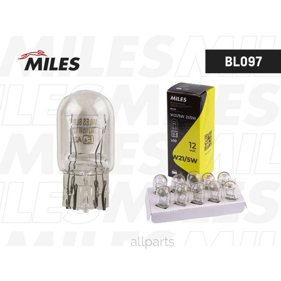 MILES BL097 Лампа W21/5W 12V 21/5W W3x16q