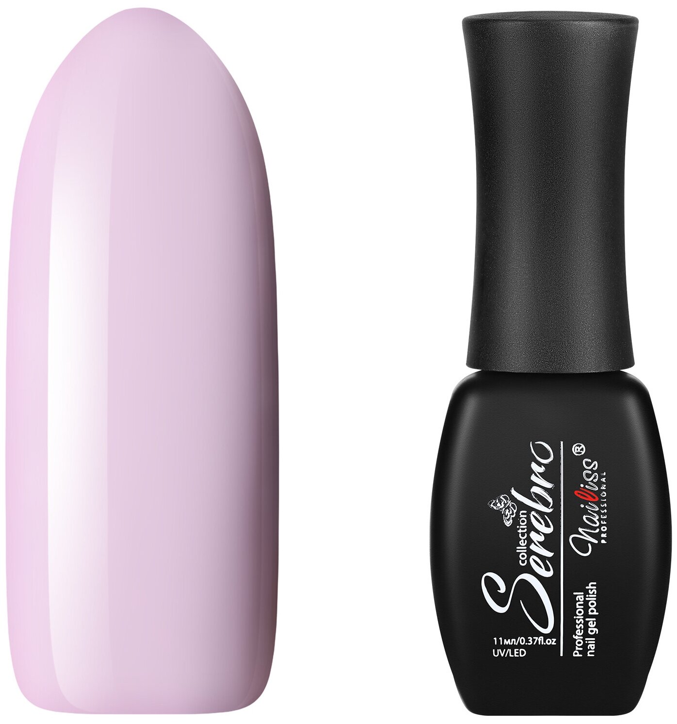 Гель-лак для ногтей Serebro, плотный, гипоаллергенный, насыщенный, пыльный розовый, 11 мл