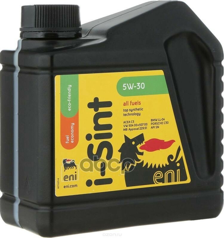 Eni Масло моторное синтетическое 1л - для легковых автомобилей ACEA С3, API SN, VW 504.00/507.00, BMW LL-04, MB 229.51, PORSC.