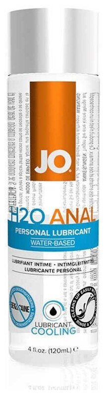 Анальный охлаждающий и обезболивающий лубрикант JO Anal H2O Cool 120 мл.