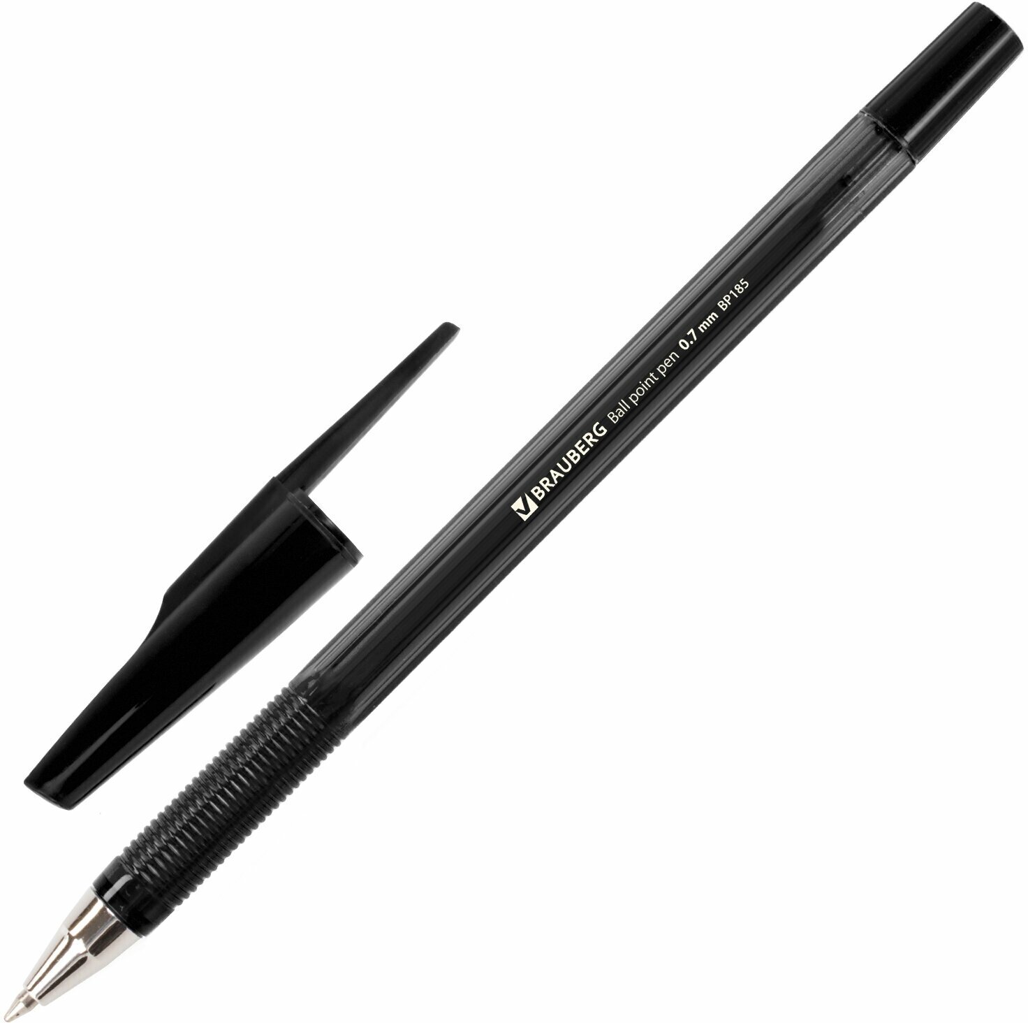 Упаковка 6 шт. Ручки шариковые BRAUBERG, набор 4 шт, Ассорти, "Black Jack", узел 0,7 мм, линия письма 0,35 мм, 141290