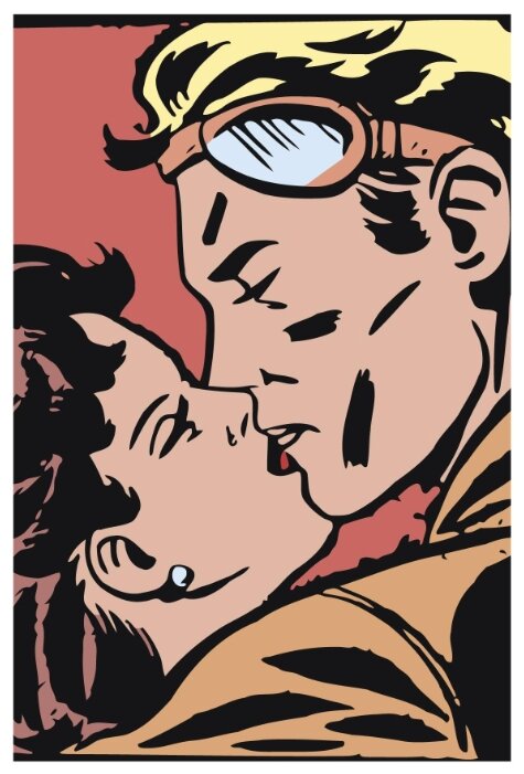 Тайный поцелуй Раскраска по номерам на холсте Живопись по номерам