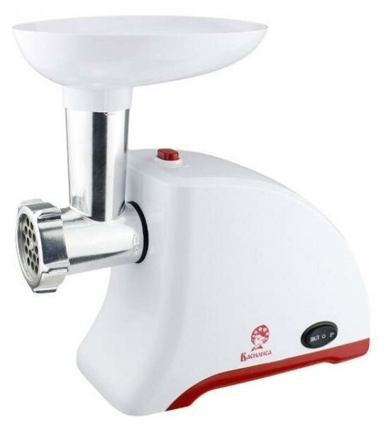 Мясорубка электрическая с насадками ВА-601 белая с красным