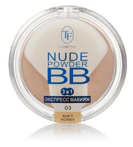 Пудра для лица компактная Triumph Nude Powder Bb 3 в 1 экспресс макияж 03 нежный медовый