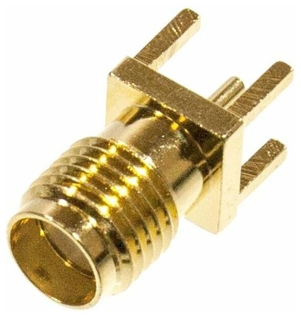 Разъем SMA, гнездо на плату прямое (SMA-J, HYR-1142, KLS1-SMA001) / 3 штуки