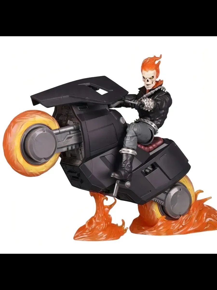Фигурка Призрачный гонщик с мотоциклом - Ghost Rider