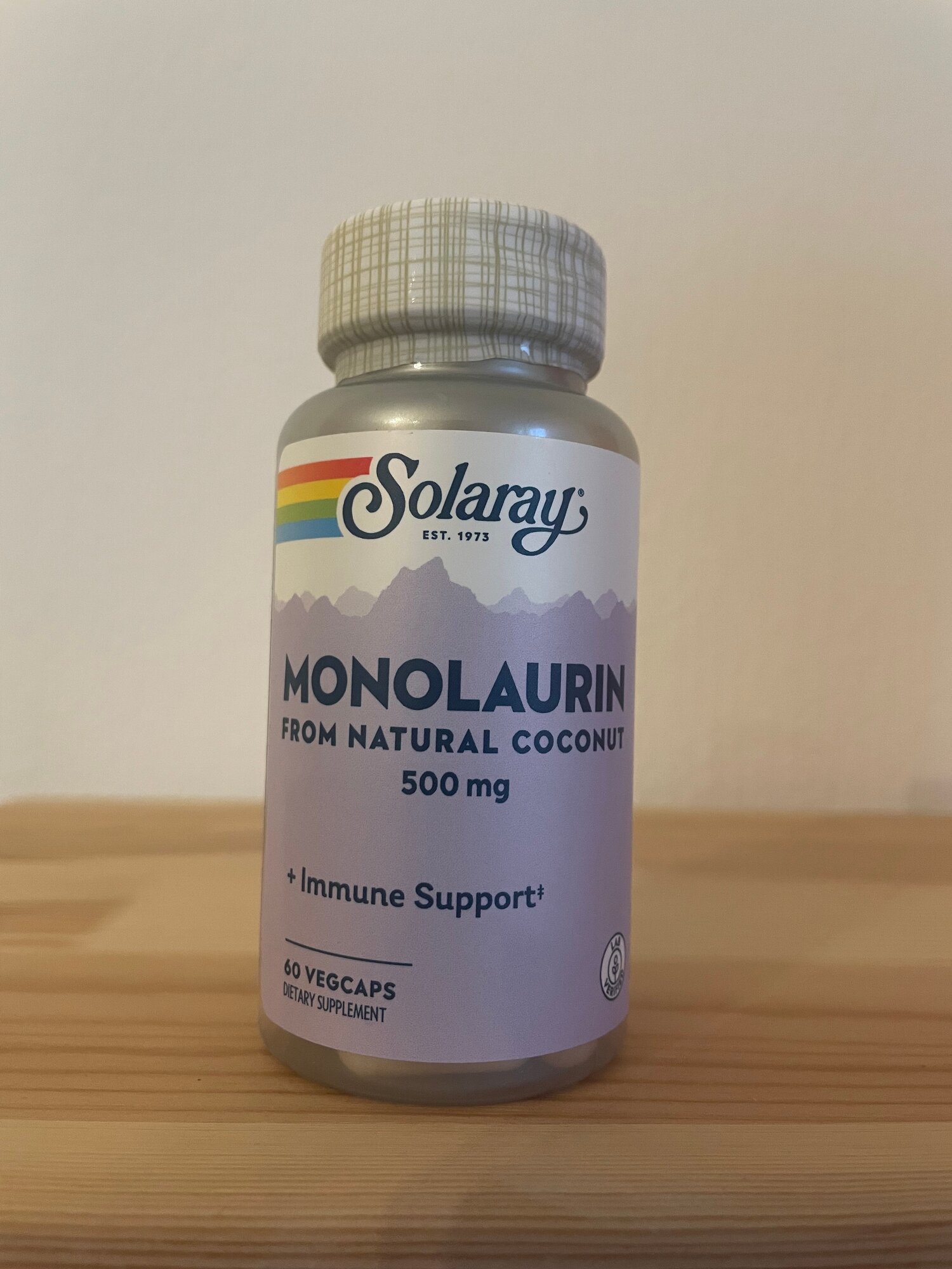 Капсулы Solaray "Monolaurin", для иммунитета, 500мг, 60шт, США