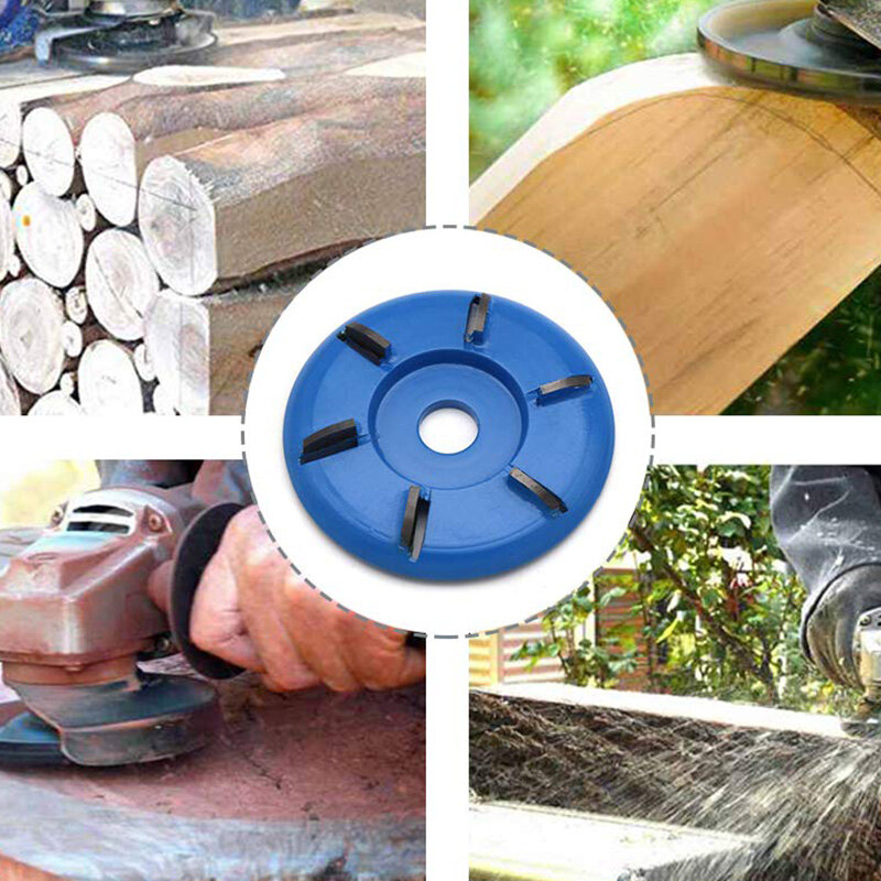 QUANBU 2020 Power Wood Carving Disc Angle Grinder Деревообрабатывающий турборубанок для угловой шлифовальной машины с отверстием 16 мм, фрезерный резак с круглыми зубьями черного цвета