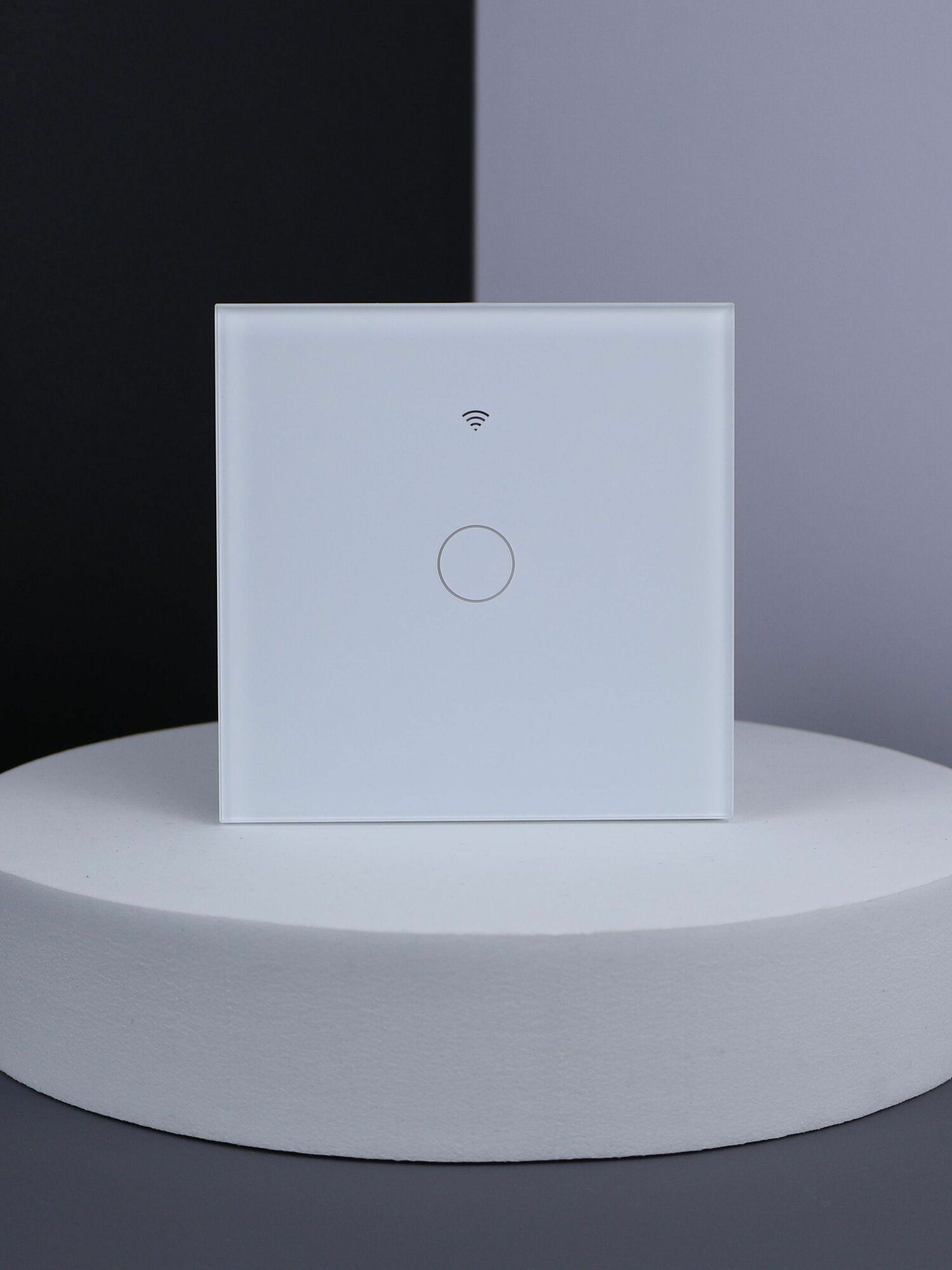 Умный сенсорный Wi-Fi выключатель одноклавишный белый универсальный монтаж с нулем и без нуля голосовое управление Alexa Google Home умный дом