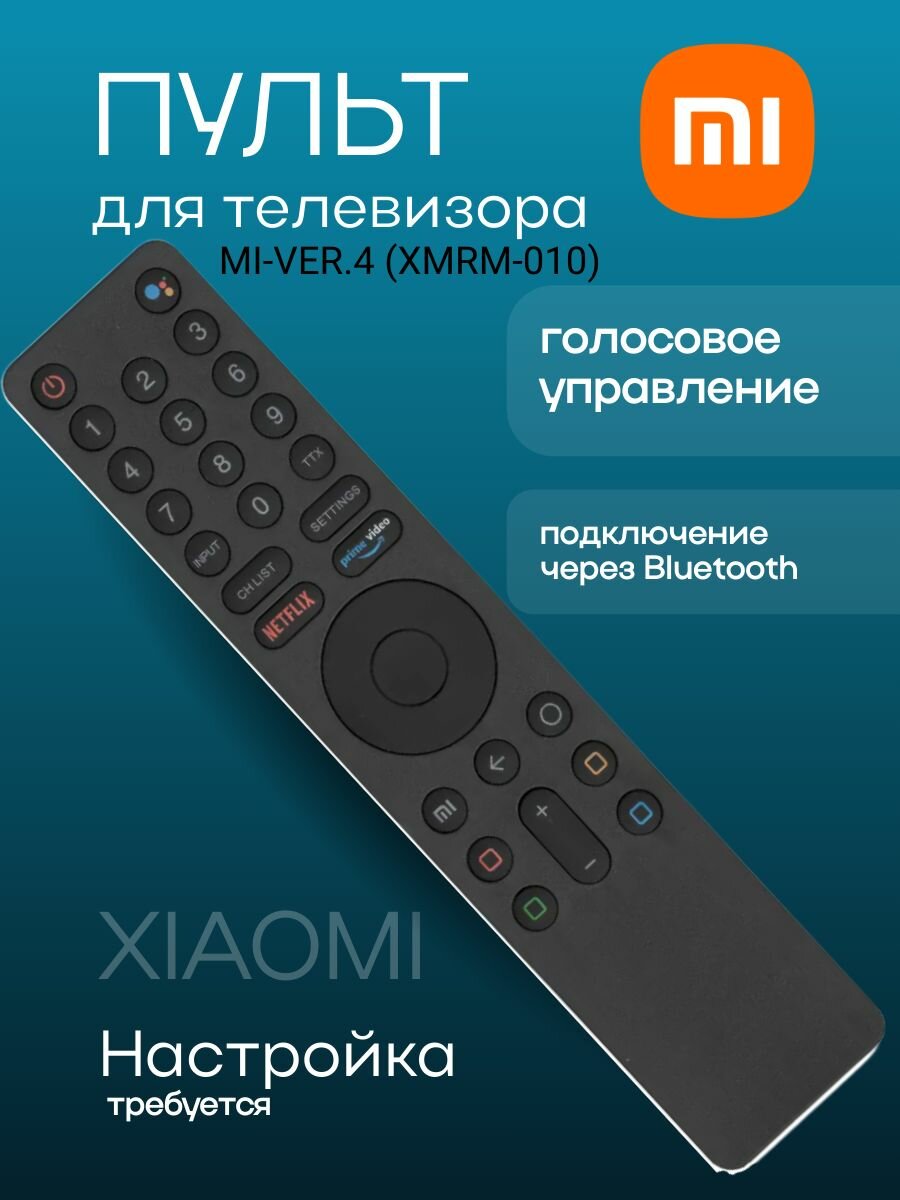 Пульт MI-VER.4 (XMRM-010) для Smart TV Xiaomi с голосовым управлением