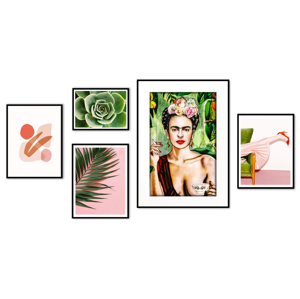 Набор постеров Фрида Кало №5, 21х30 см, 1 шт, 30х40 см, 3 шт, 50х70 см, 1 шт.