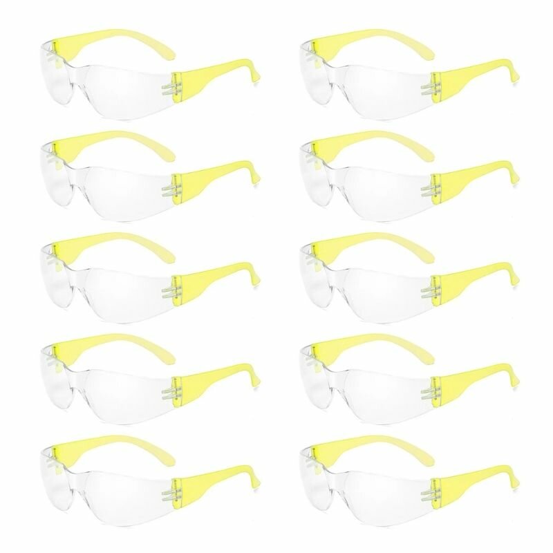 10шт, детские защитные очки, легкие очки для верховой езды на открытом воздухе с защитой от брызг песка-желтый