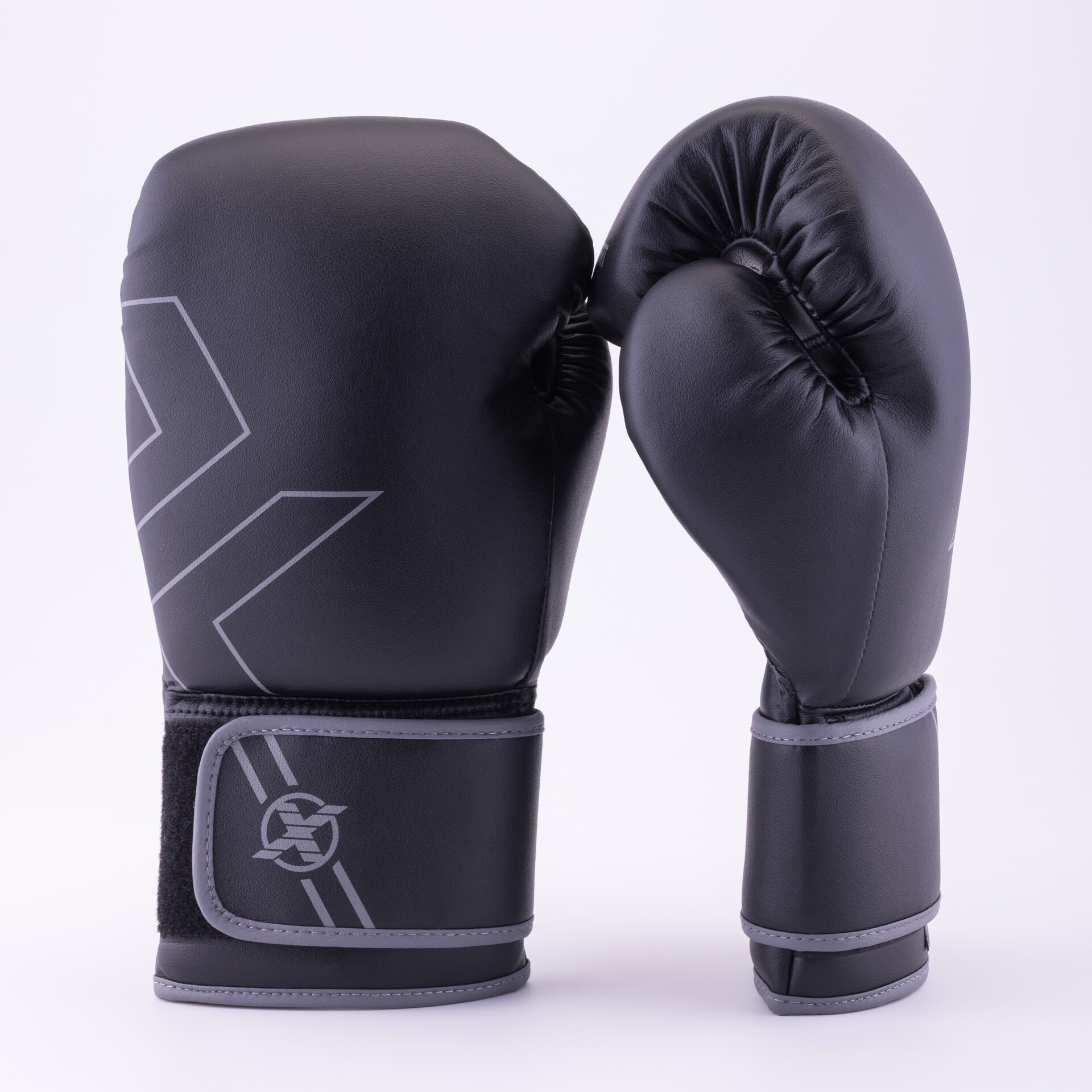 Перчатки для бокса FIGHTEXPERT MT FX-500, инженерная кожа, черные 14 унций