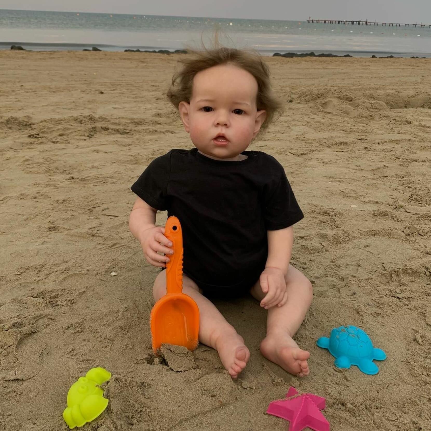 Кукла реборн 55 см /70 см 3D-рисунок кожи и соединительных сосудов, мягкий силикон ручной работы для новорожденных, детские игрушки для сна, подарки на день рождения для девочек-3