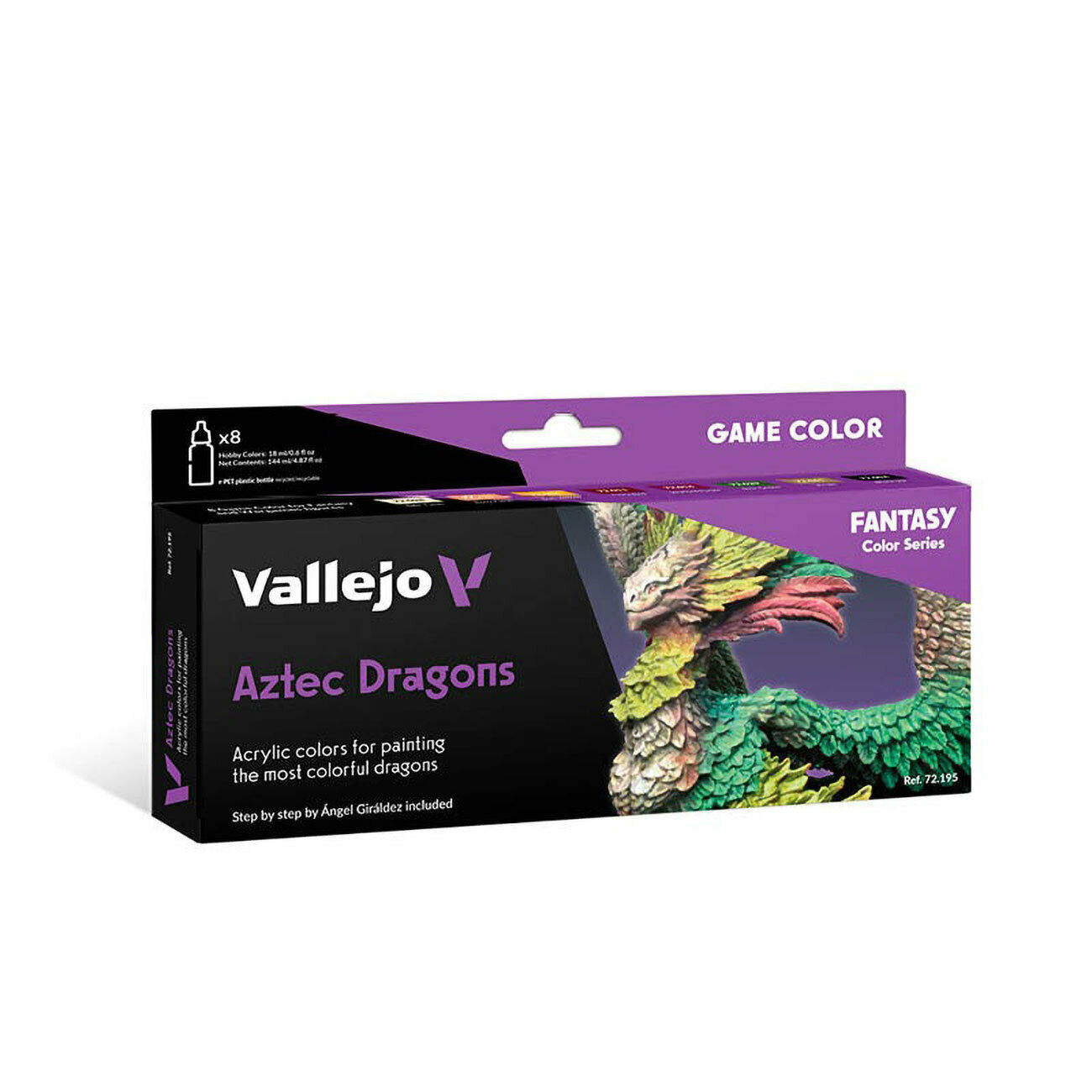Набор акриловых красок Vallejo серии Game Color - Aztec Dragons, 8 шт по 18 мл