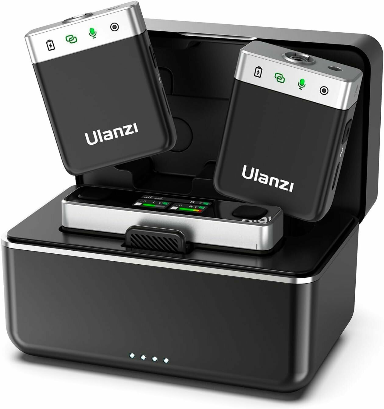 ULANZI AM18 беспроводной петличный микрофон радиус действия 200 м шумоподавление срок службы батареи 20 часов компактный мини петличный микрофон